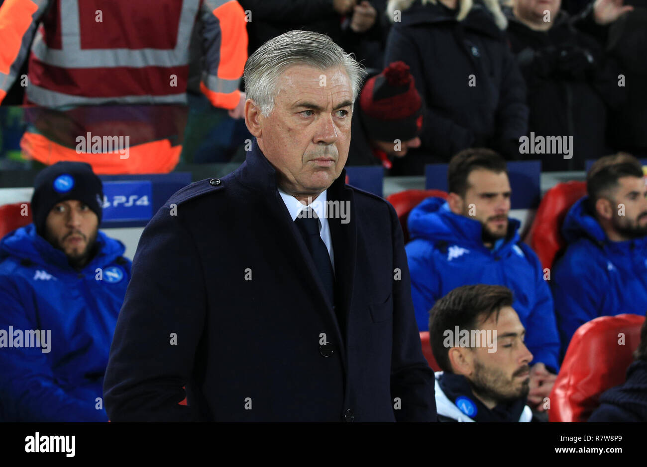 Napoli manager Carlo Ancelotti during the UEFA Champions League match ...