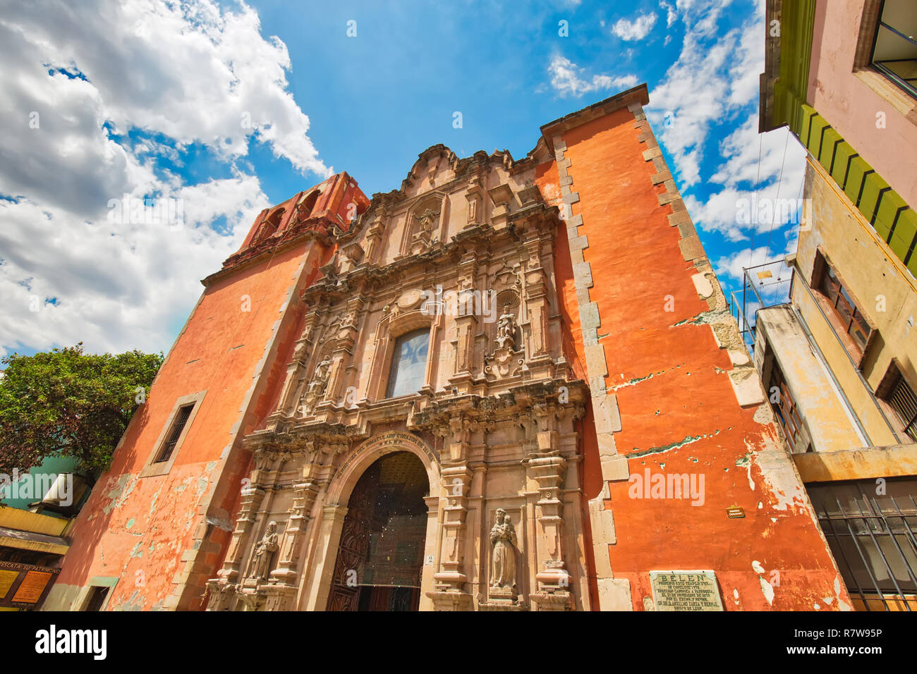 The Church of Belen (Templo de Belen) in front of Hidalgo Market in ...