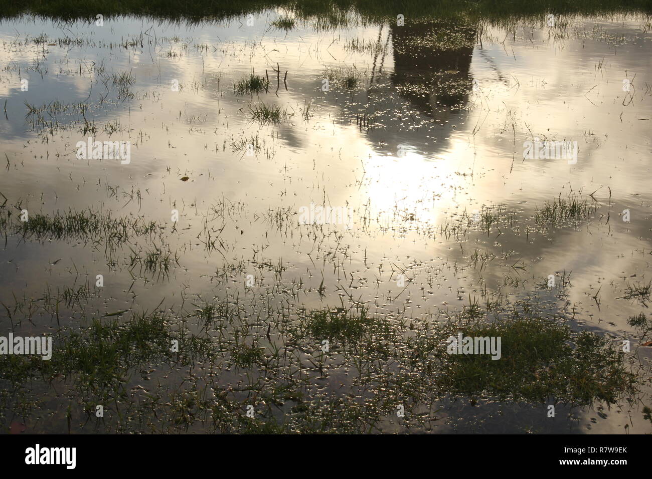 reflections Windmill in water Stock Photo - Alamy