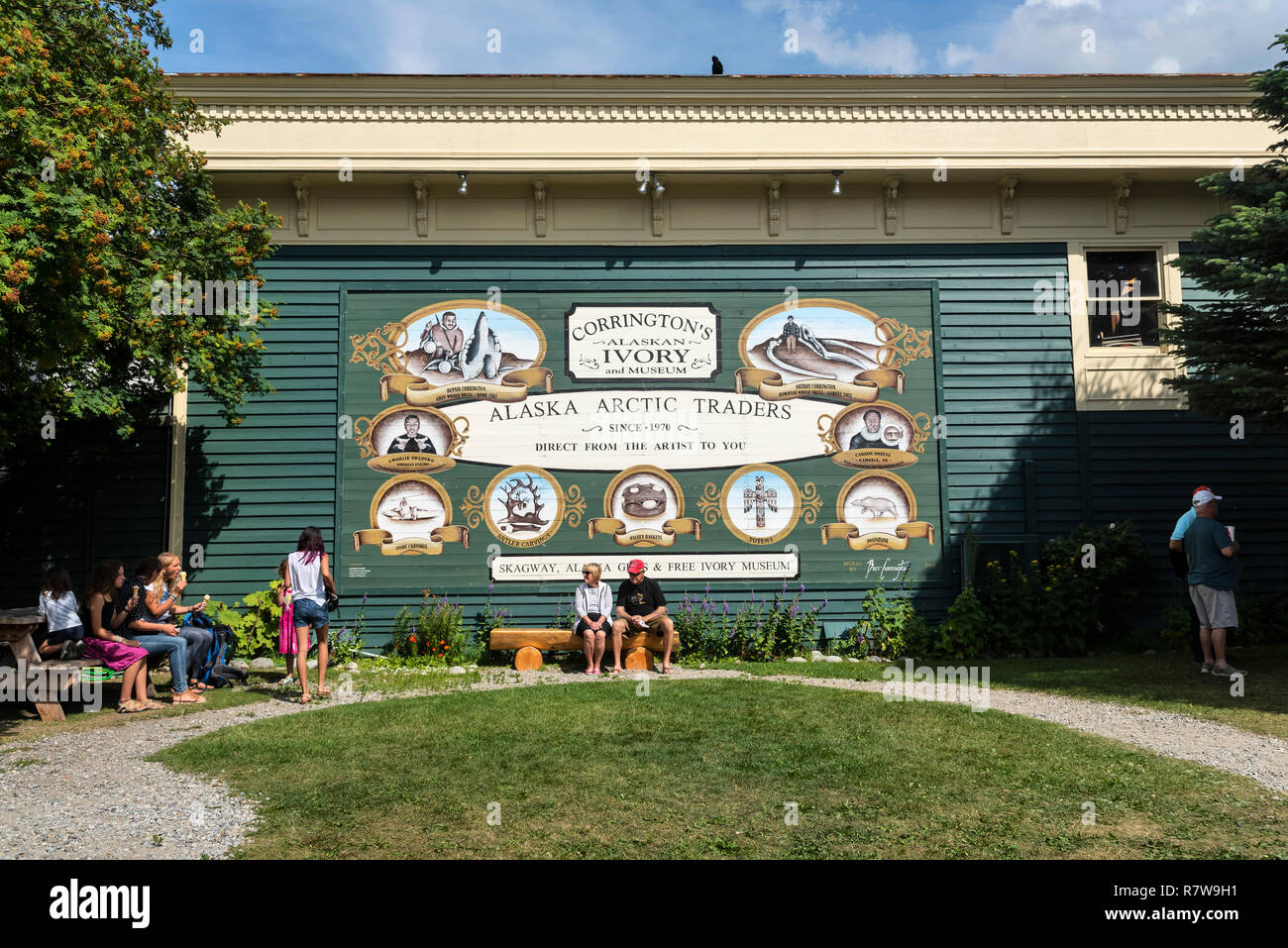 Wall of Corrington's Museum of Alaskan History, Skagway, Alaska ...