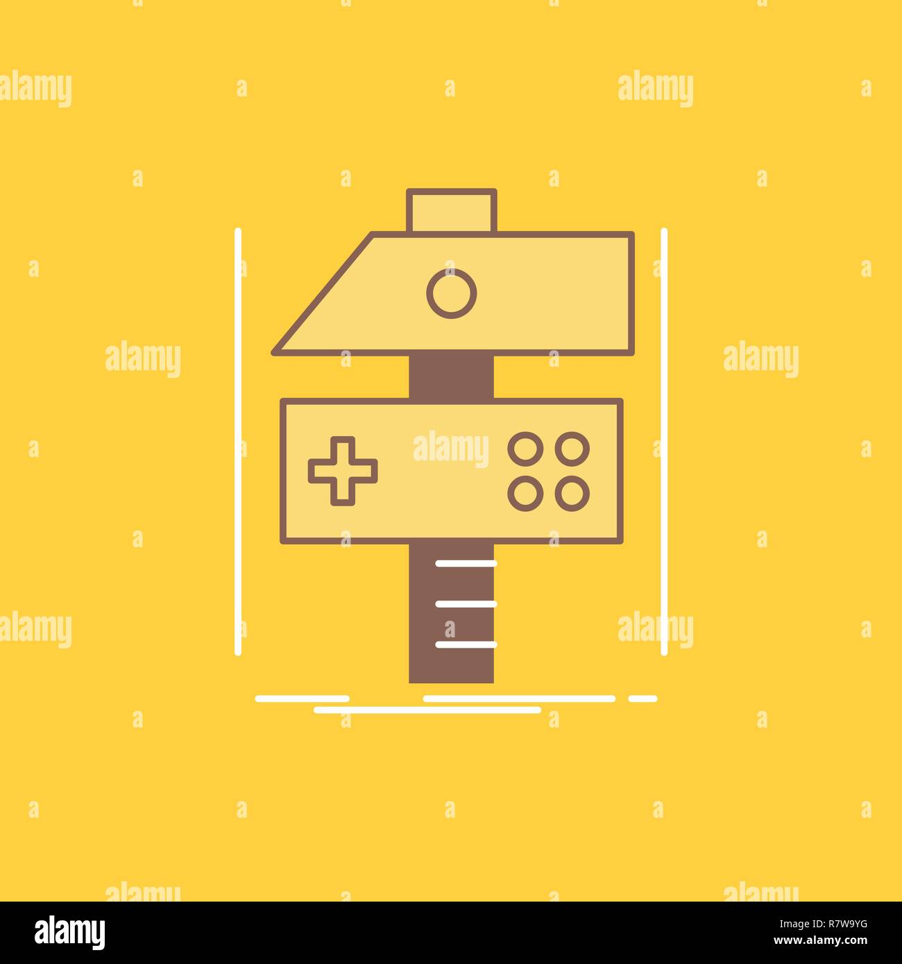 Build, craft, develop, developer, game Flat Line Filled Icon. Beautiful ... Build, craft, develop, developer, game Flat Line Filled Icon. Beautiful ...