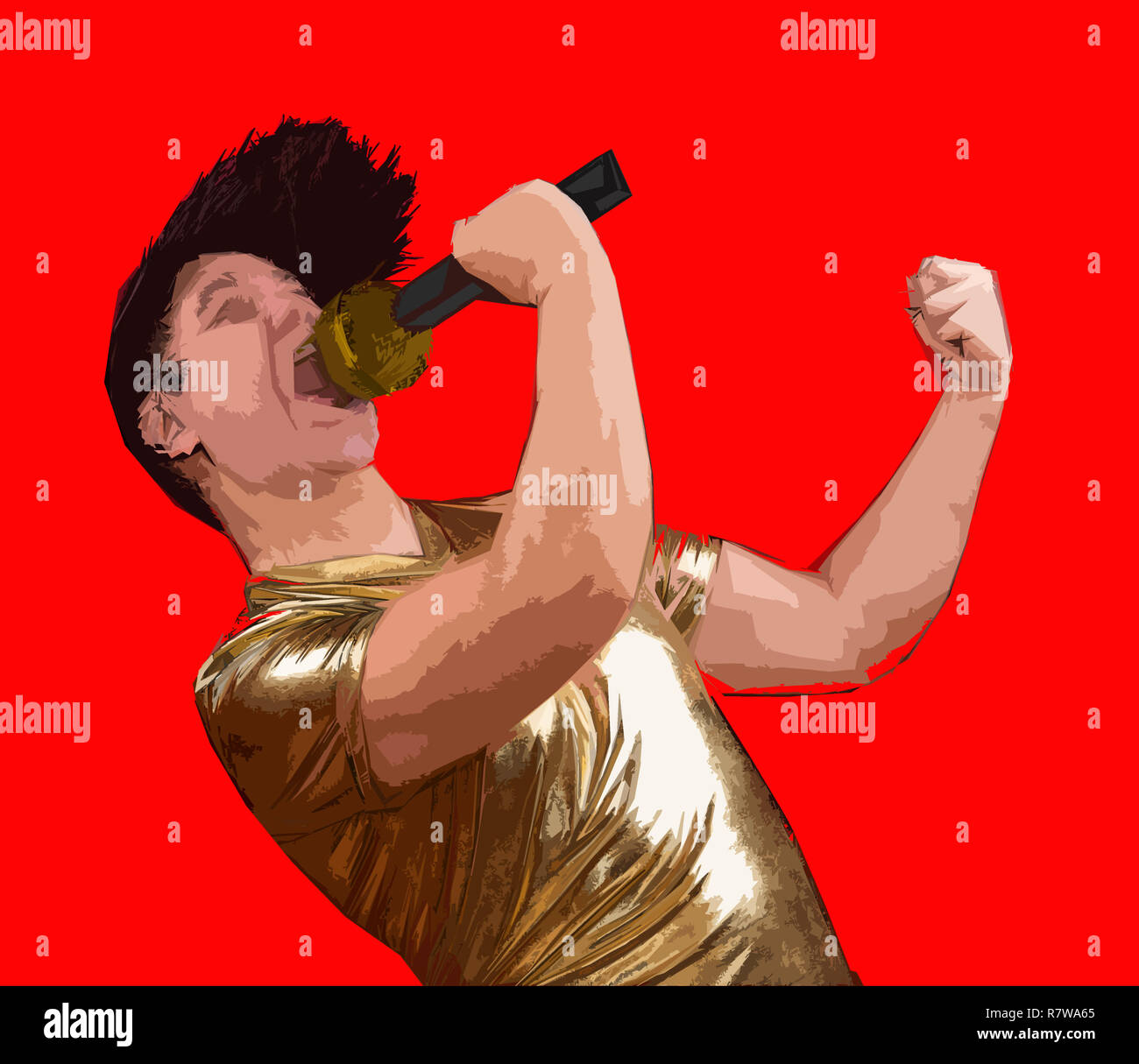 Male singer cartoon hi-res stock photography and images - Alamy