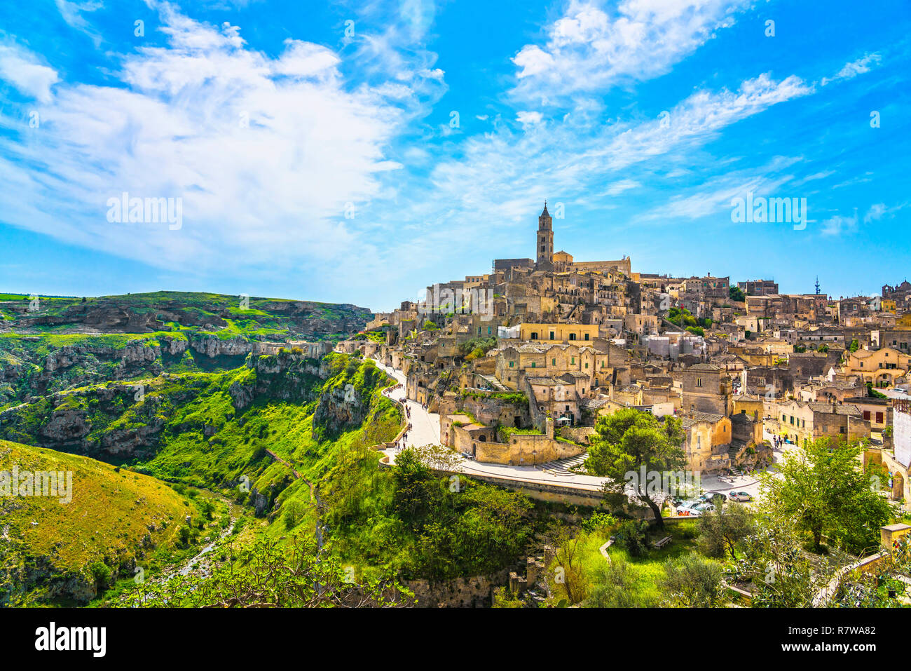 Matera ancient town i Sassi, Unesco world heritage site landmark ...