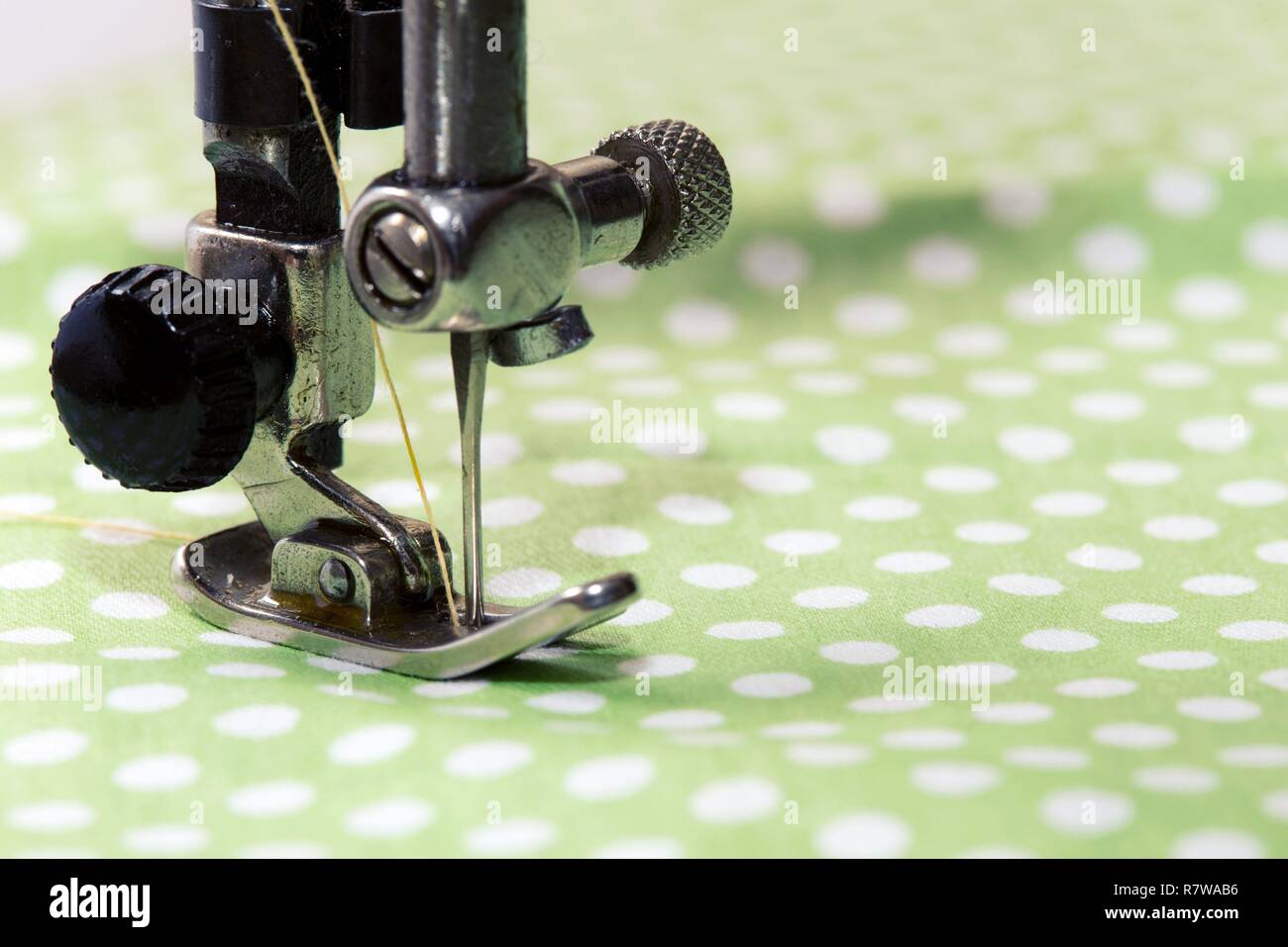 sewing machine - sewing process in the phase of sewing Stock Photo - Alamy