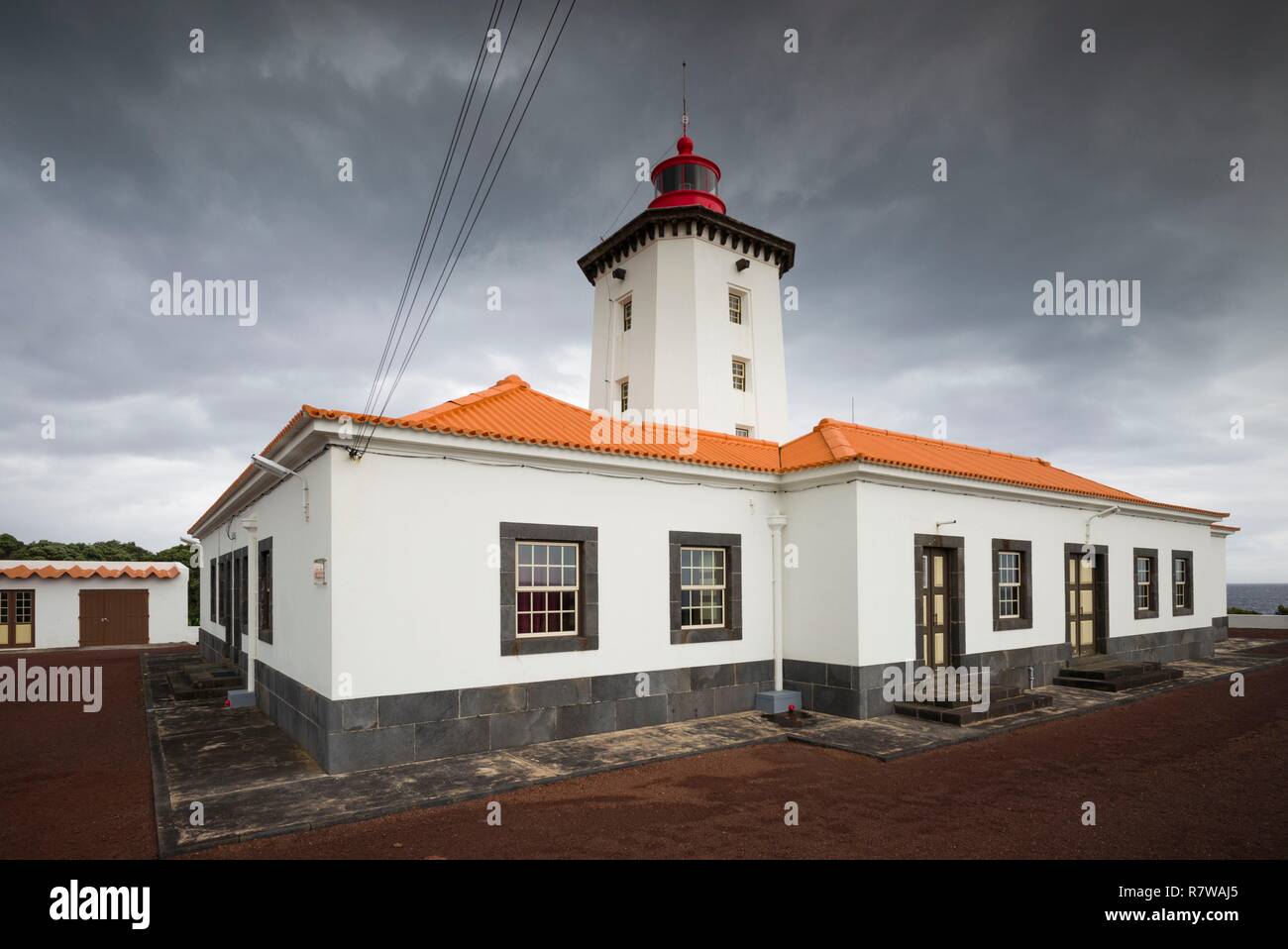 Portugal, Azores, Pico Island, Manhenha, Ponta da Ilha Lighthouse Stock ...