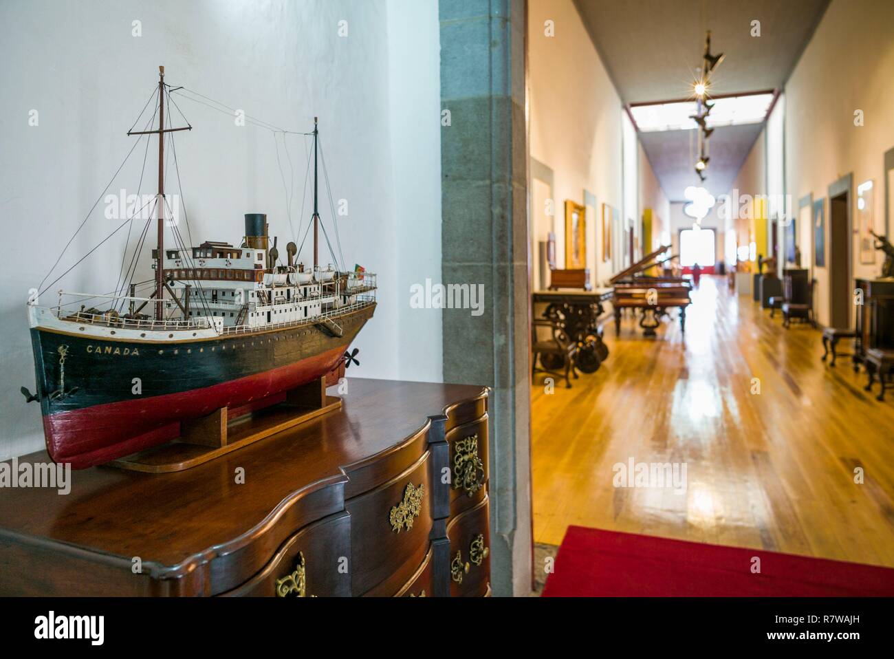Portugal, Azores, Faial Island, Horta, Horta Museum, interior Stock ...