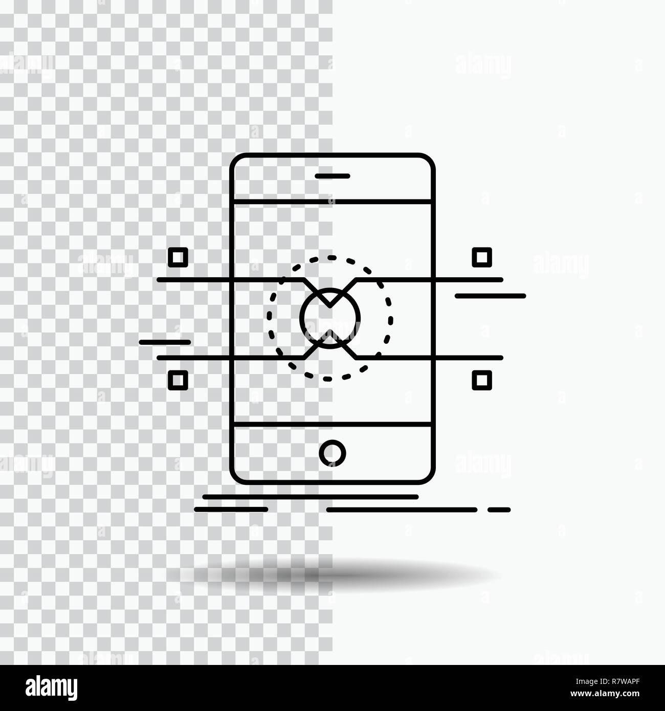 Api, interface, mobile, phone, smartphone Line Icon on Transparent ... Api, interface, mobile, phone, smartphone Line Icon on Transparent ...