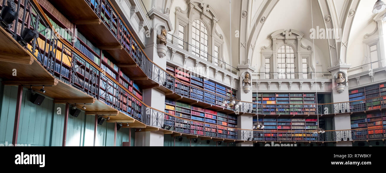 Panorama of interior of the historic Octagon Library at Queen Mary ...