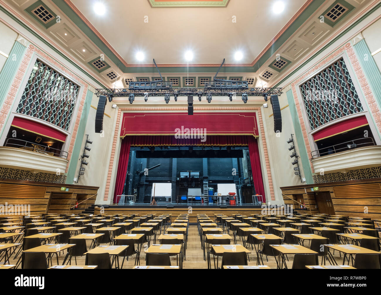 Interior of the Great Hall, Queen Mary, University of London. The ...
