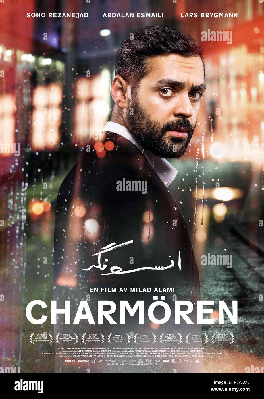 THE CHARMER, (aka CHARMOREN), Swedish poster, from top: Ardalan Esmaili ...