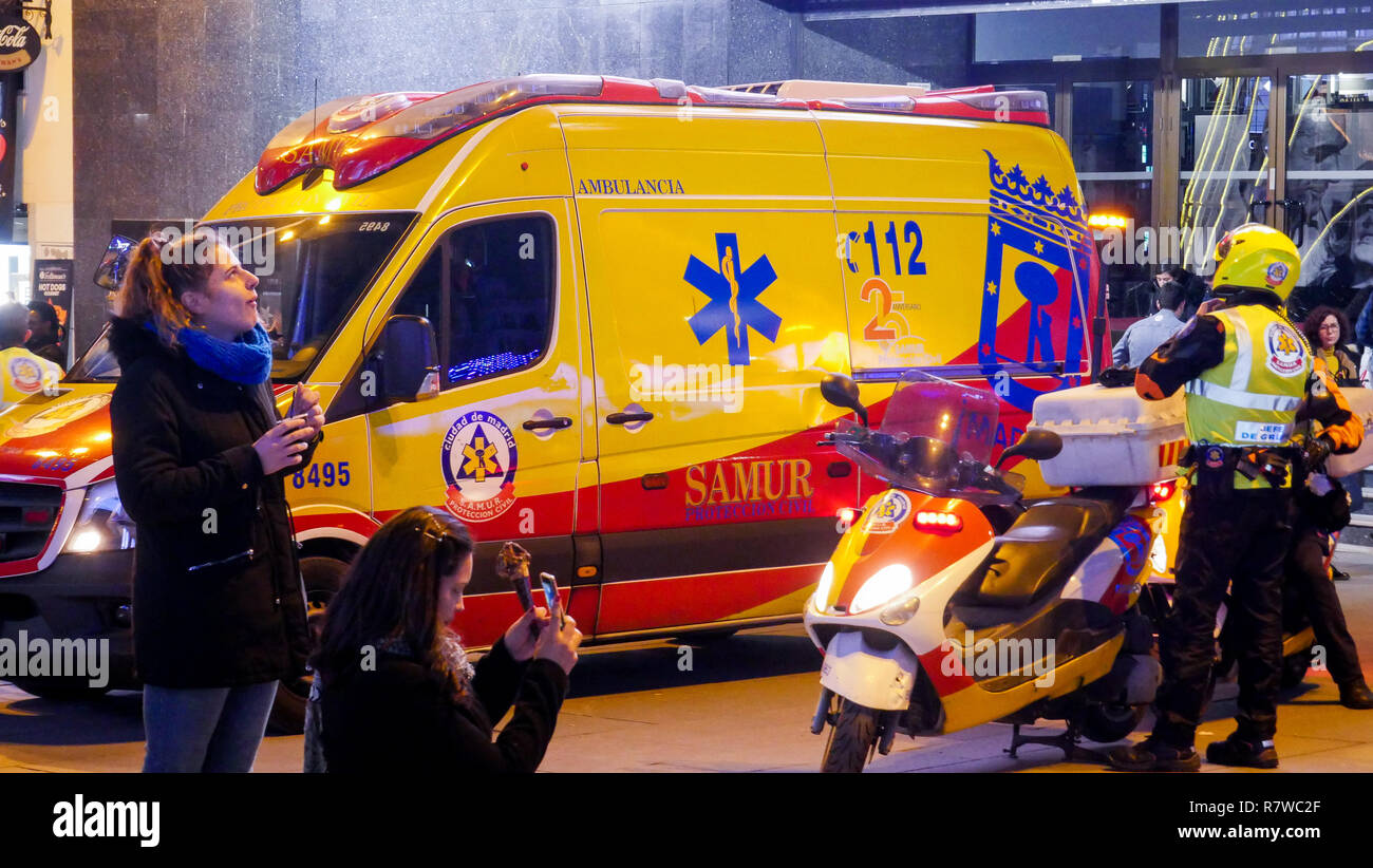 Emergency Rescue Mobile Units, Madrid, Spain Stock Photo - Alamy
