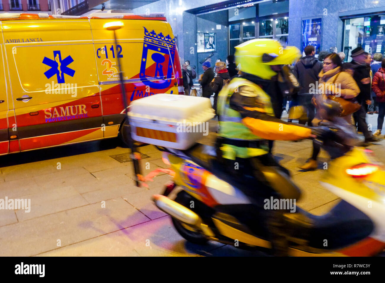 Emergency Rescue Mobile Units, Madrid, Spain Stock Photo - Alamy