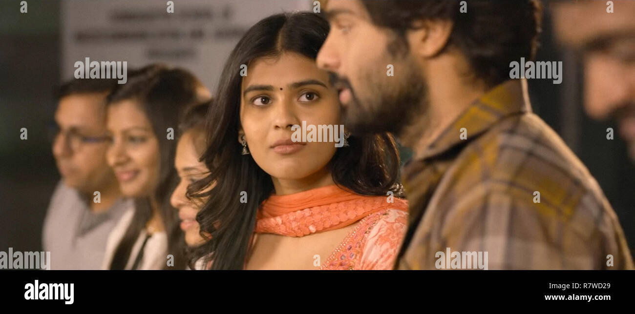 24 KISSES (aka TWENTY FOUR KISSES), Hebah Patel (center), Adith Arun (foreground), 2018 ...