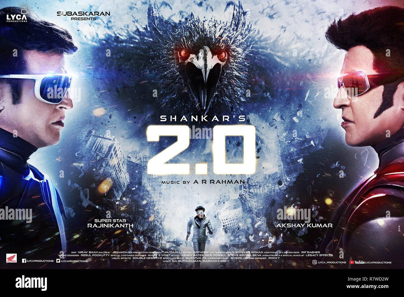 2.0, Indian poster, left and right: Rajinikanth, 2018. © Lyca ...