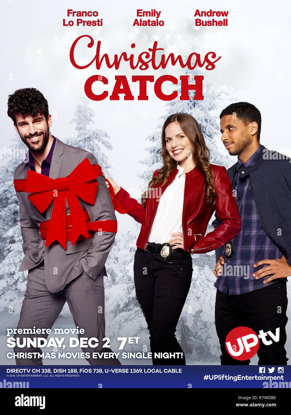 CHRISTMAS CATCH, poster art, from left: Franco Lo Presti, Emily Alatalo ...