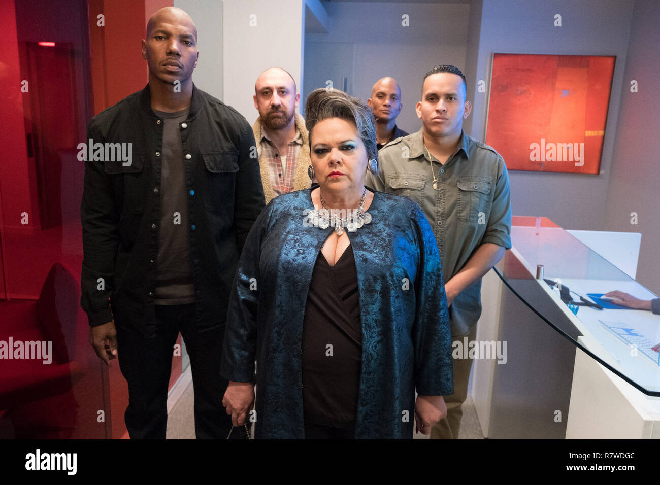 GET SHORTY, Isaac Keys (left), Lidia Porto (front, center), Bryan Lugo ...