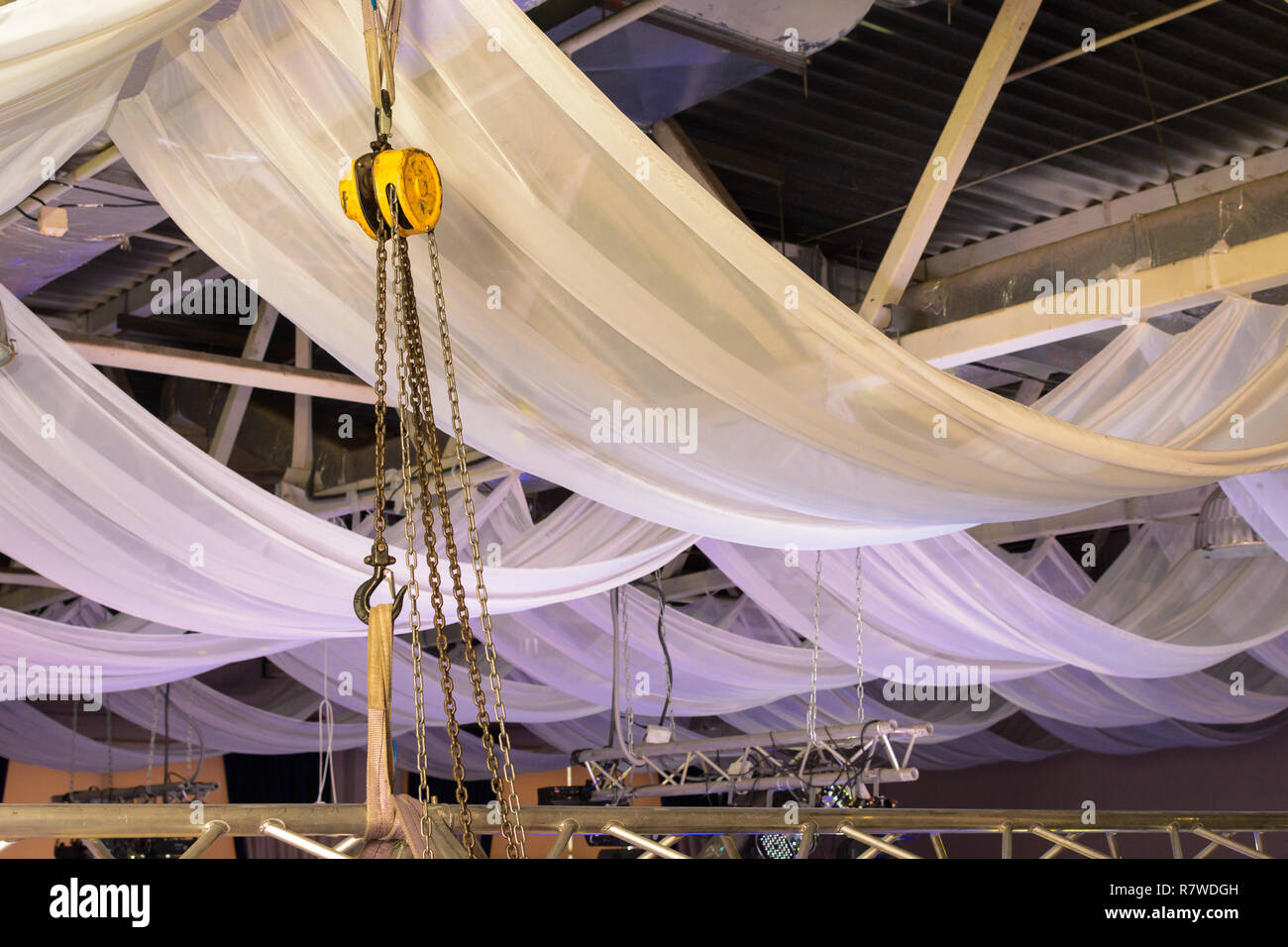 Stage installation equipment on the grass Stock Photo - Alamy
