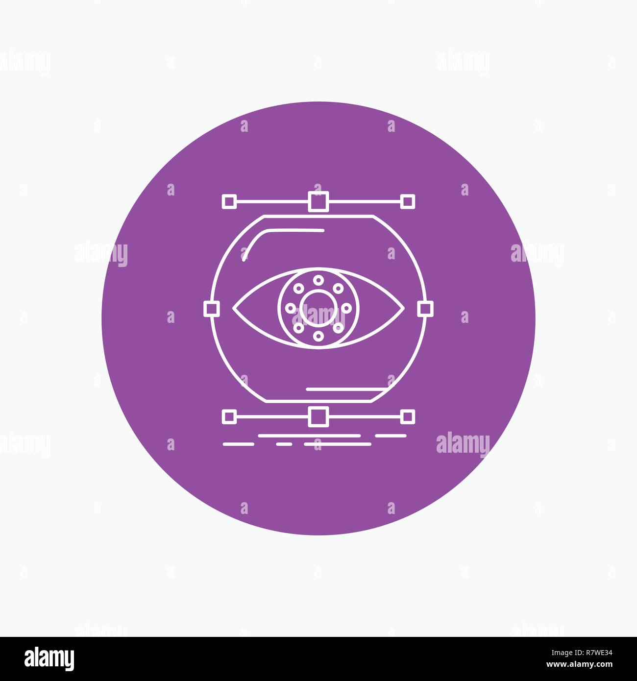 Visualize Conception Monitoring Monitoring Vision White Line Icon