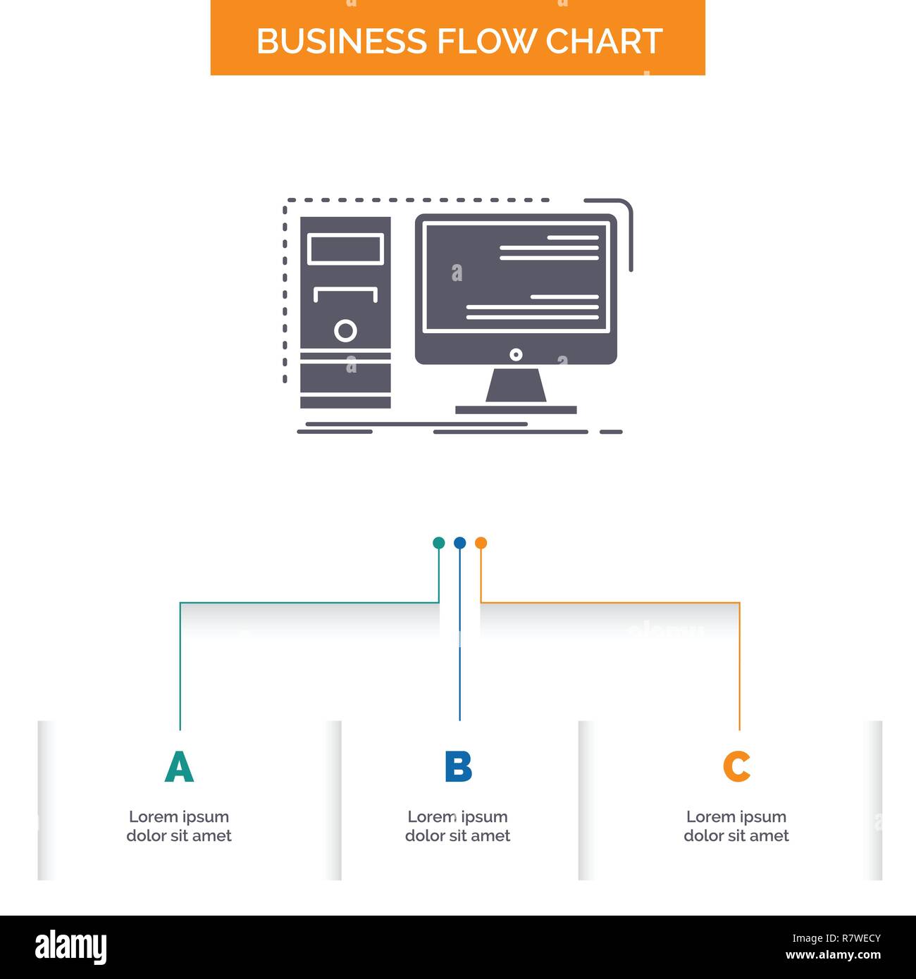 Business flow chart computer screen Stock Vector Images - Alamy