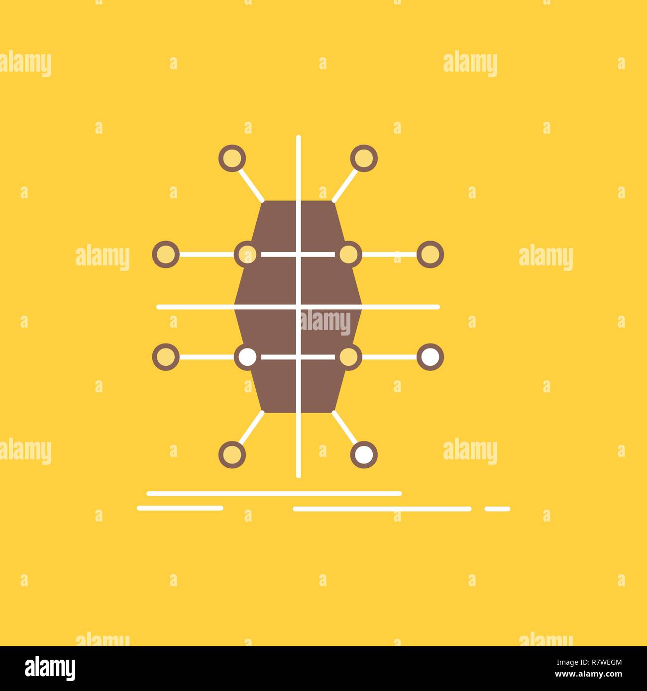 Distribution, grid, infrastructure, network, smart Flat Line Filled ...