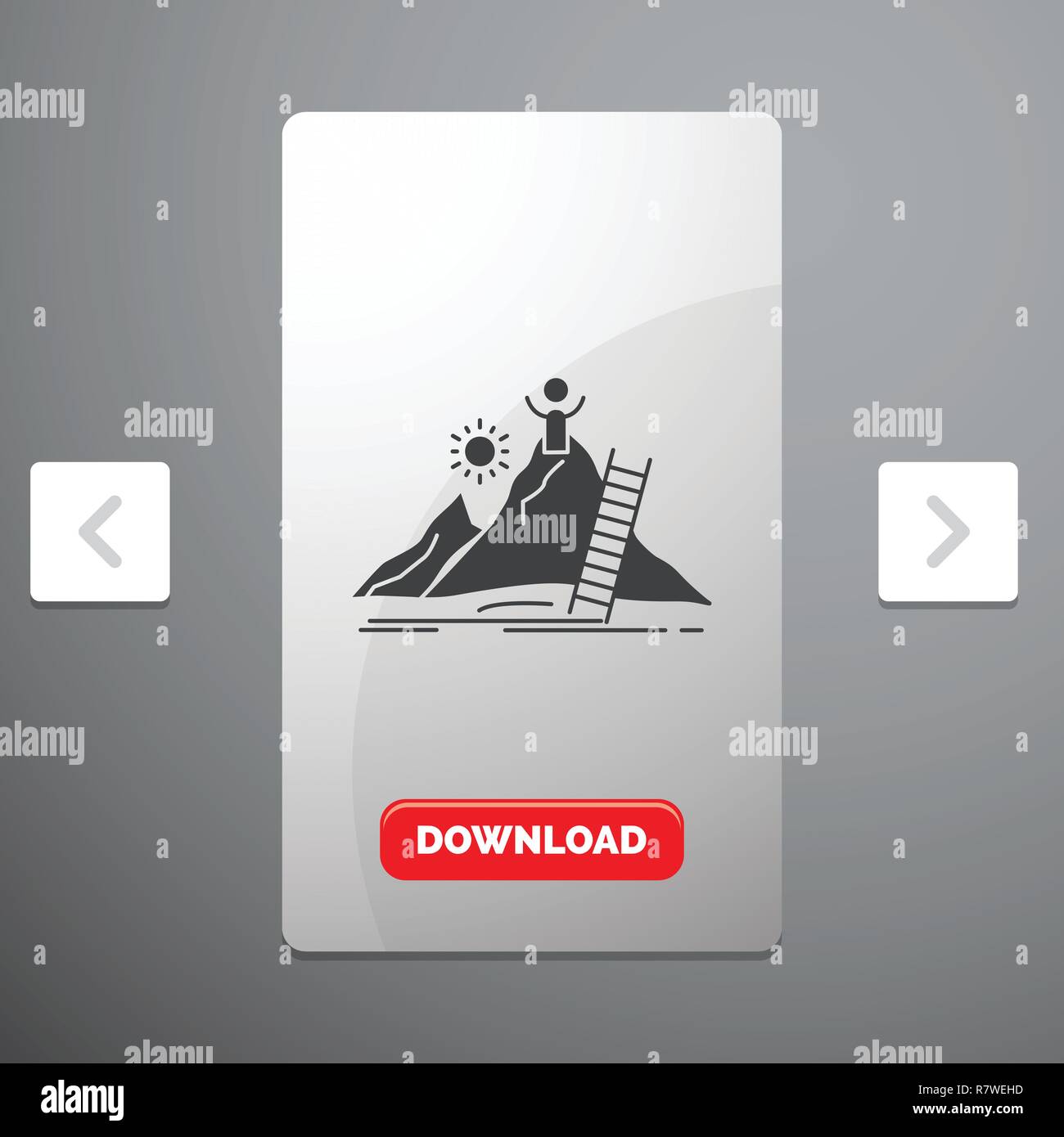 Success, personal, development, Leader, career Glyph Icon in Carousal ...