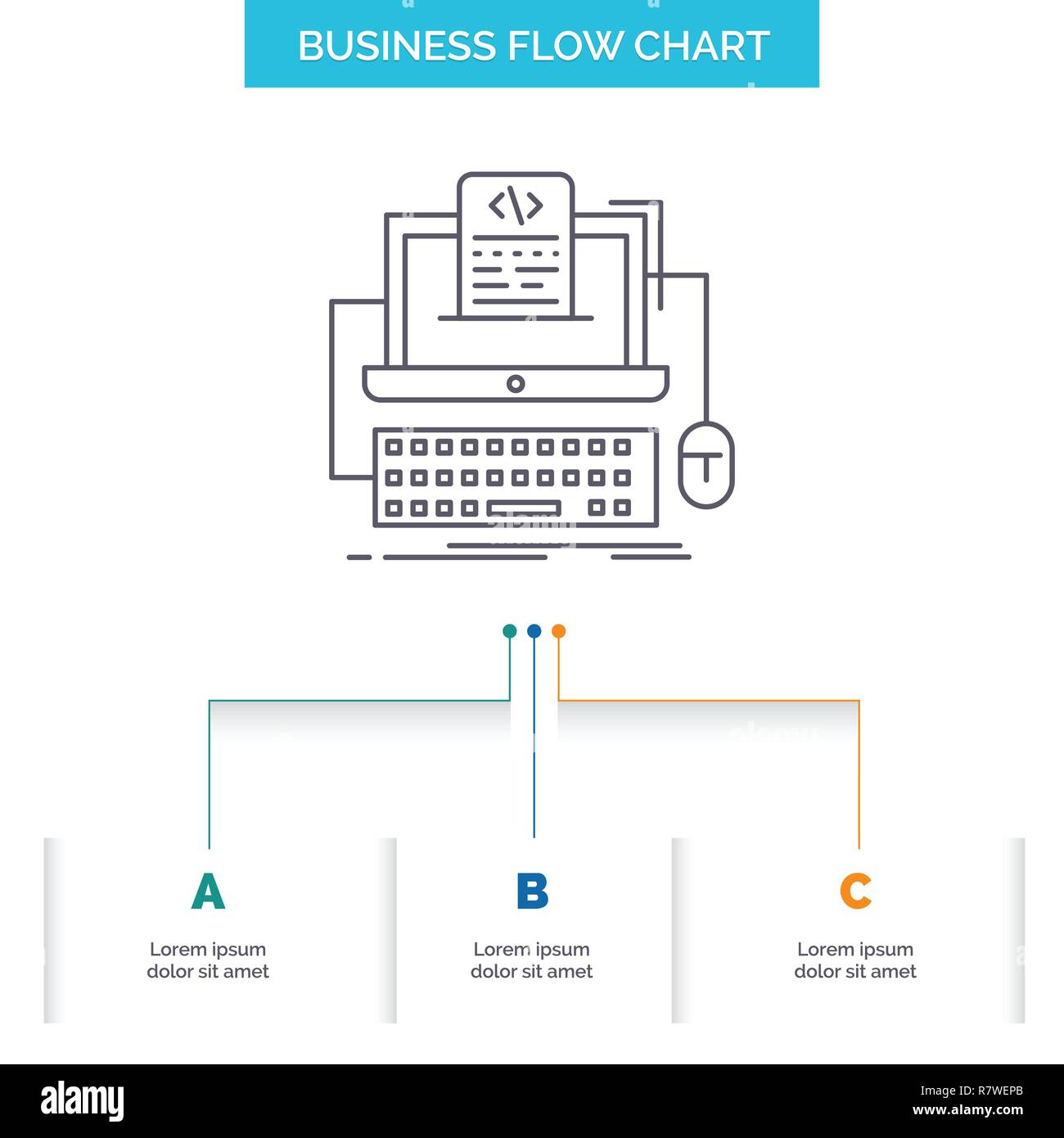 Flow chart computer screen Stock Vector Images - Alamy