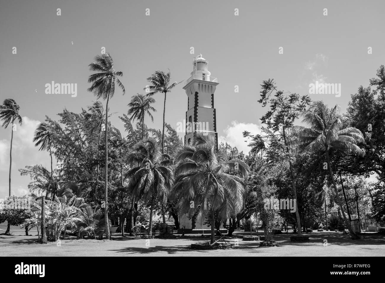 Lighthouse of Venus point, Tahiti island, French Polynesia Stock Photo ...