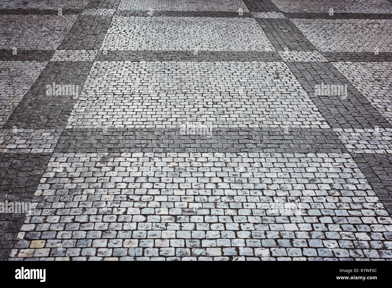 Background of sett. Cobblestone pavement. Texture Stock Photo - Alamy