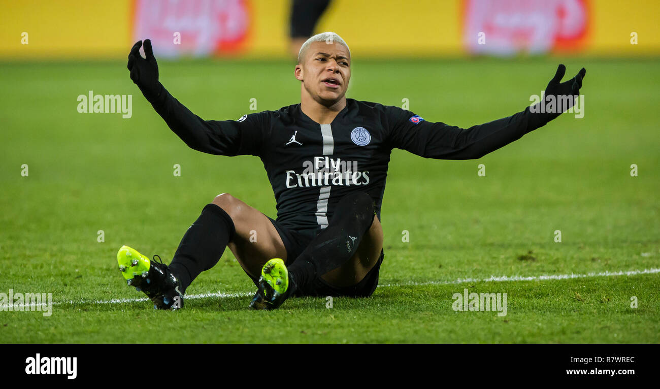 Rajko Mitic Stadium, Belgrade, Serbia. 11th Dec, 2018. Kylian Mbappe of ...