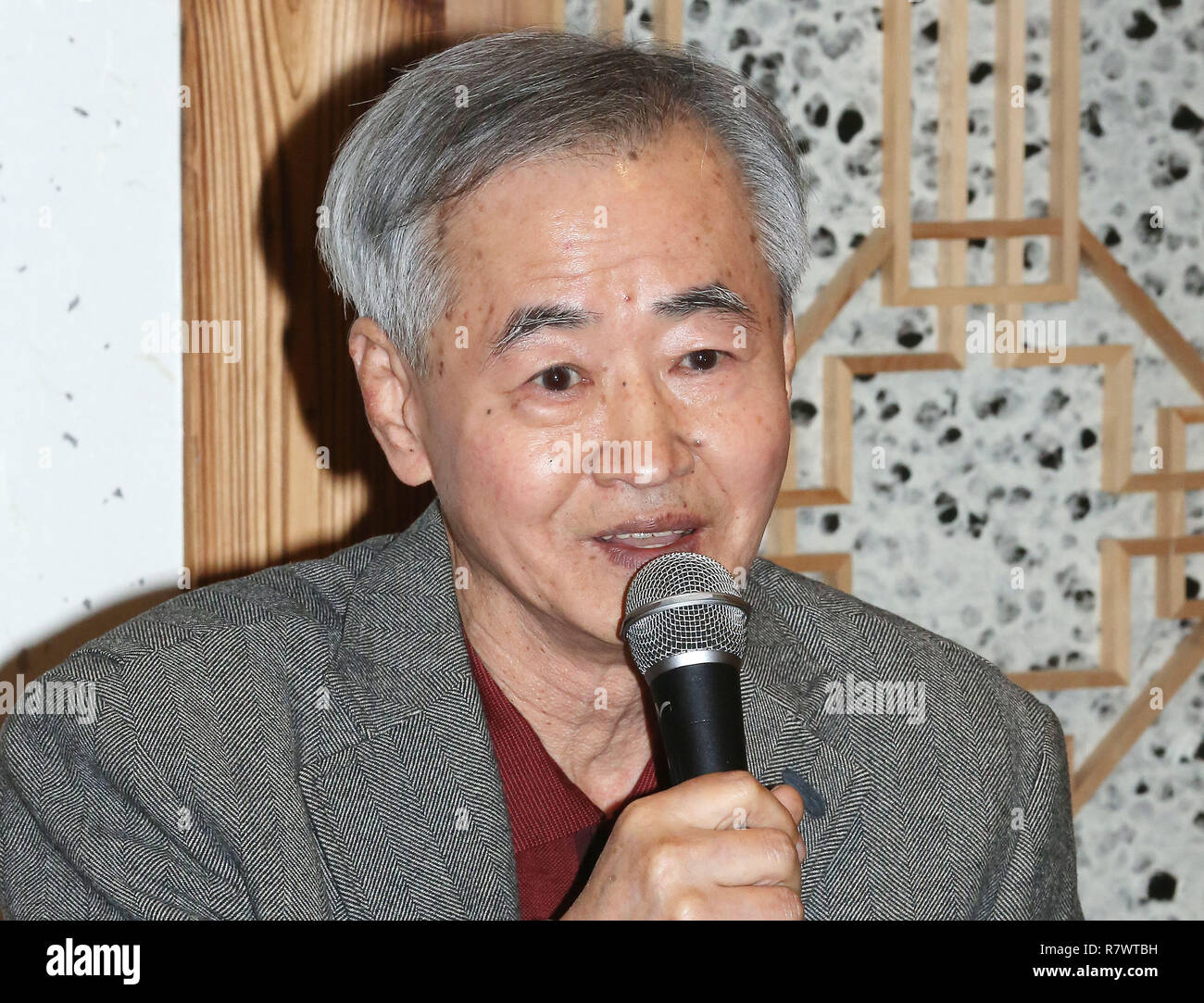 12th Dec, 2018. S. Korean writer Yun Heung-gil South Korean writer Yun Heung-gil poses for a ...