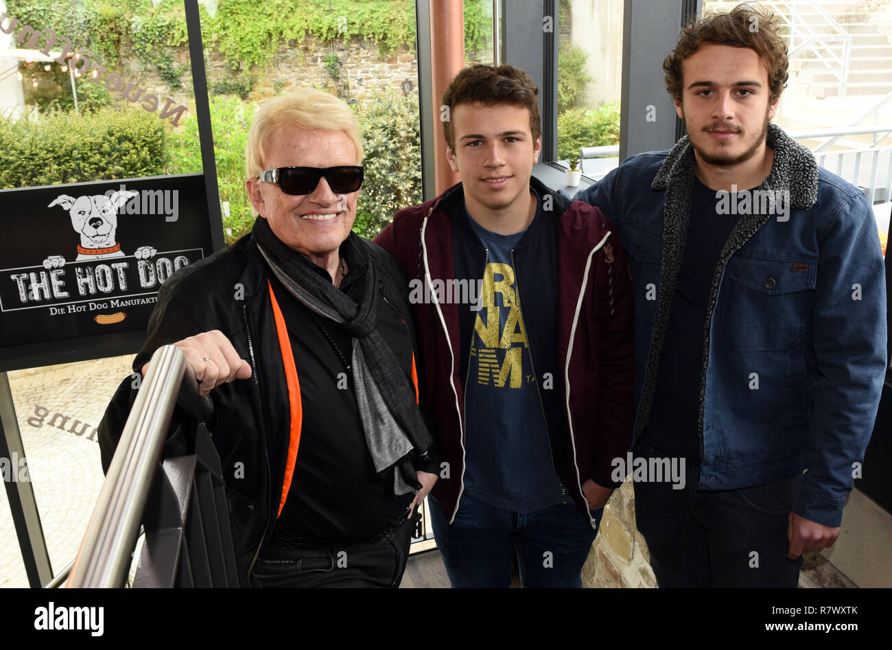 Bad Muenstereifel, Germany. 03rd May, 2018. Folk singer Heino (l-r) and ...