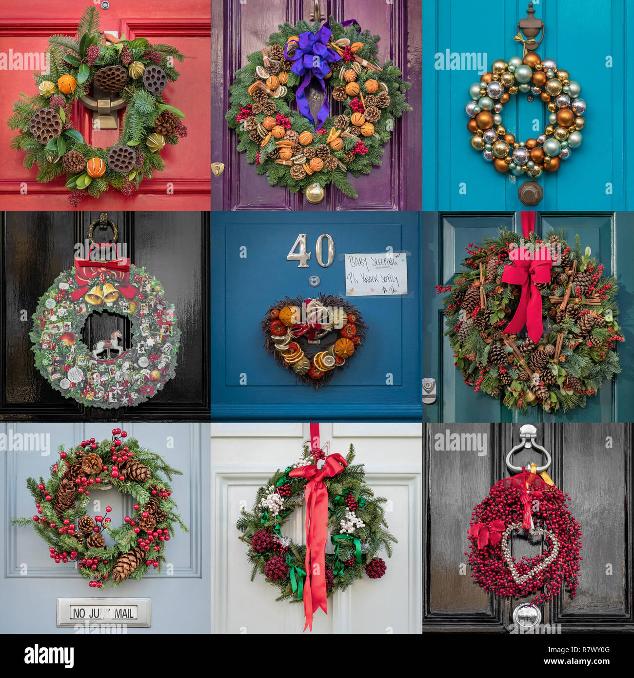 Uk door collage hi-res stock photography and images - Alamy