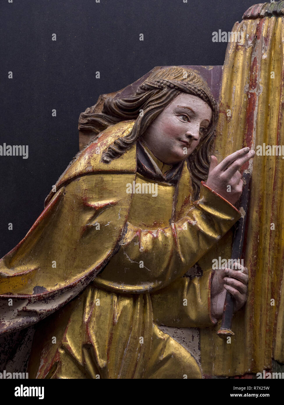 Late medieval wooden statues in Benedictine monastery in Müstair, Val ...