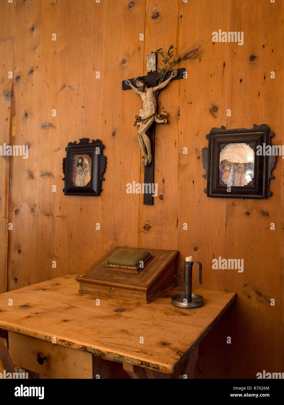 monastic cell in Benedictine monastery in Müstair, Val Müstair-Münster ...