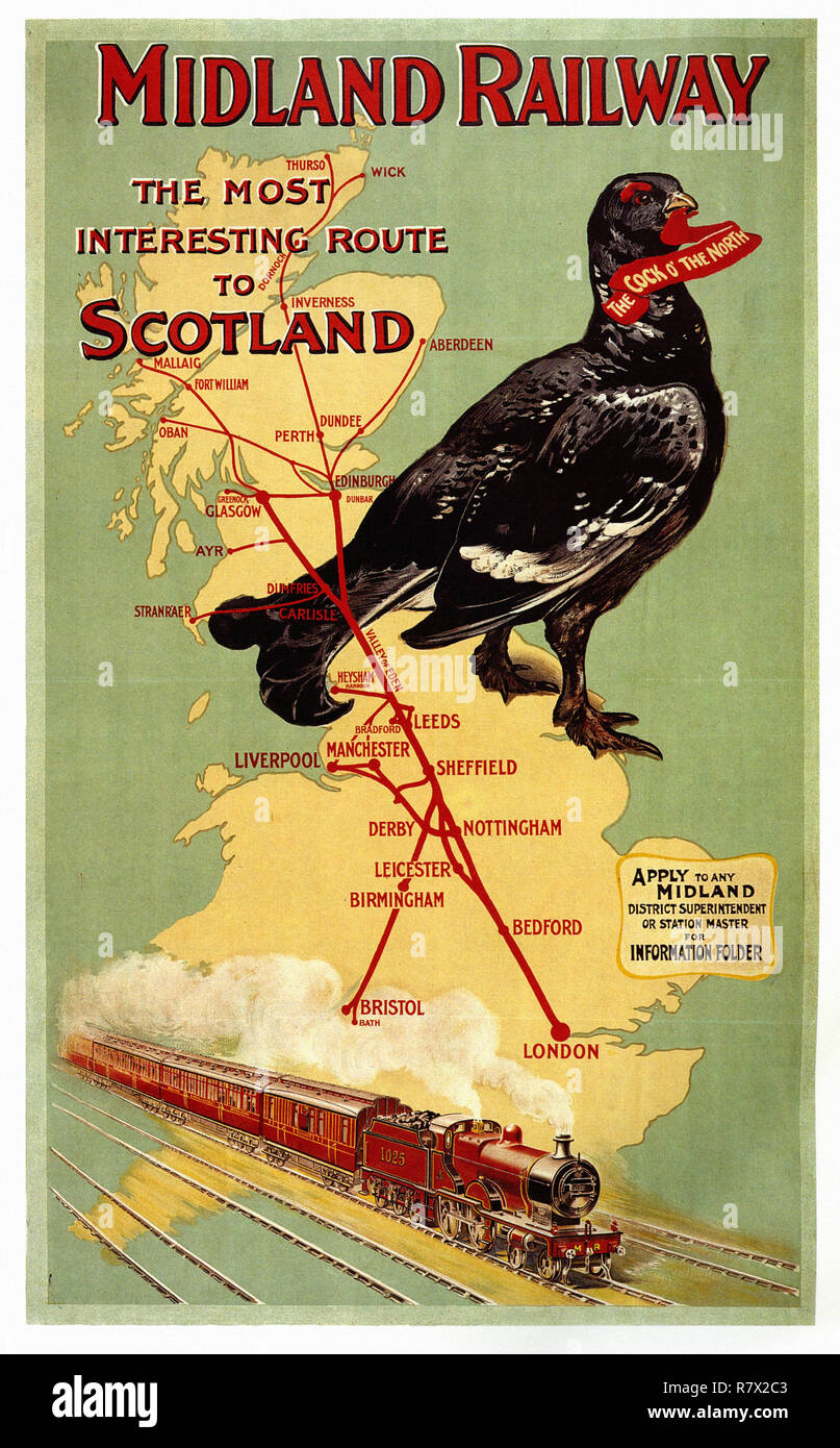 Vintage scotland poster hi-res stock photography and images - Alamy