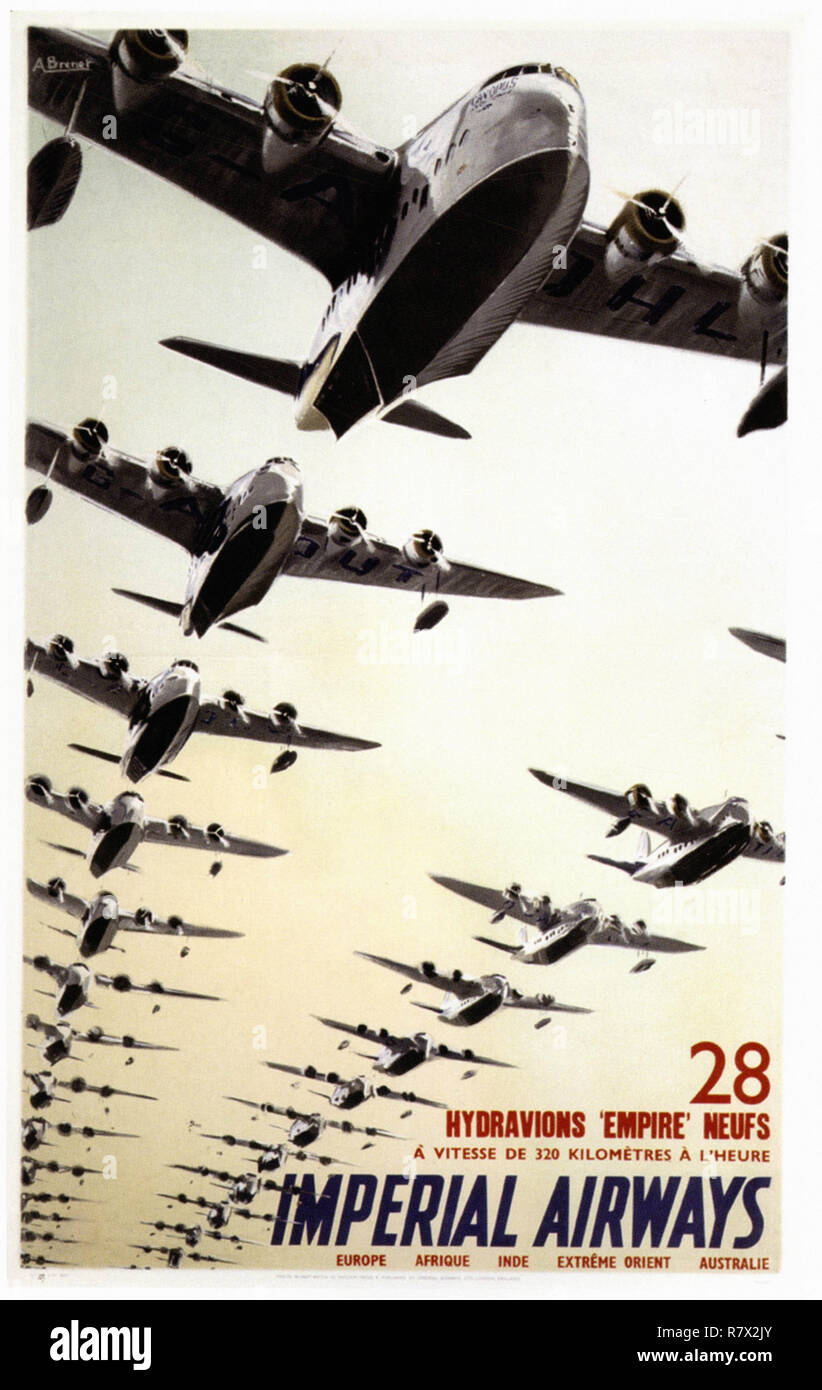 Imperial airways poster hi-res stock photography and images - Alamy