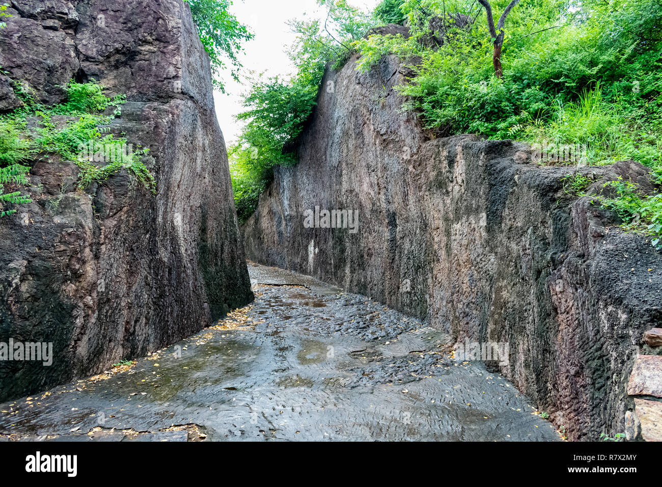 Awesome snap of rock pathway at budhhiest stone hills, build by cut the ...