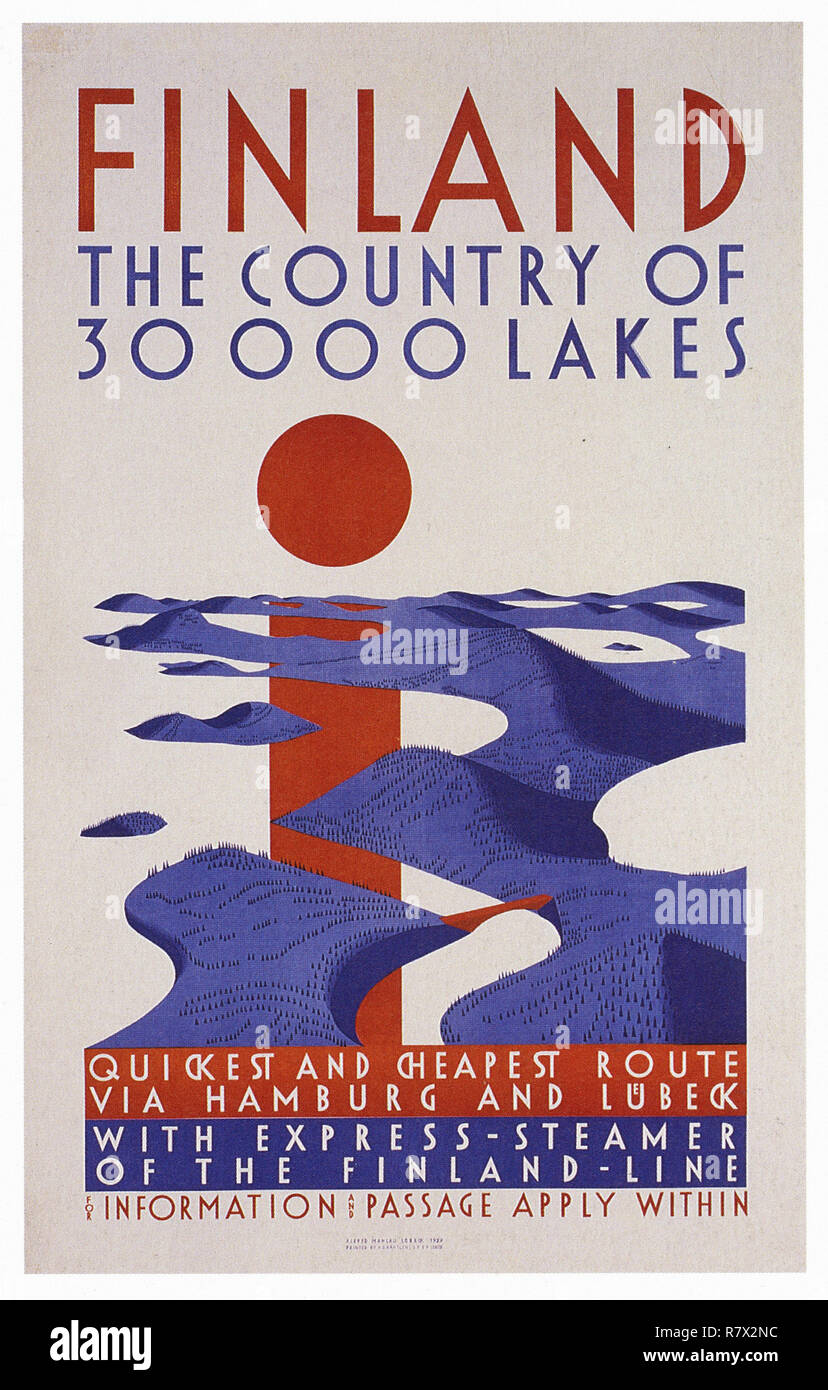 Vintage finland travel poster hi-res stock photography and images - Alamy