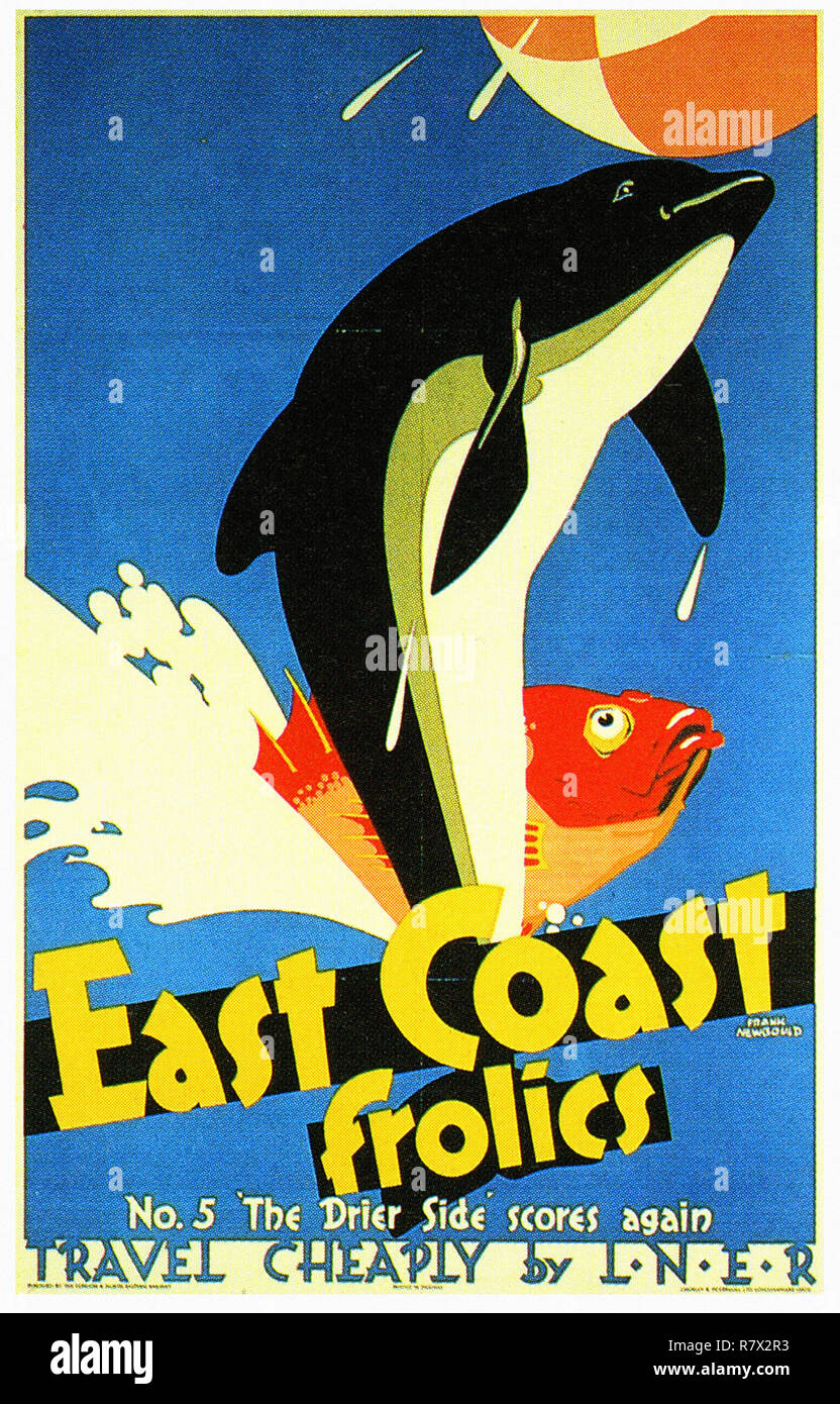 East Coast Frolic L.N.E.R - Vintage Travel Poster Stock Photo - Alamy
