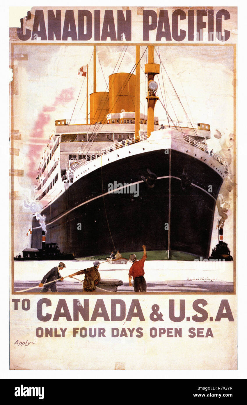 Canadian pacific vintage travel poster hi-res stock photography and ...