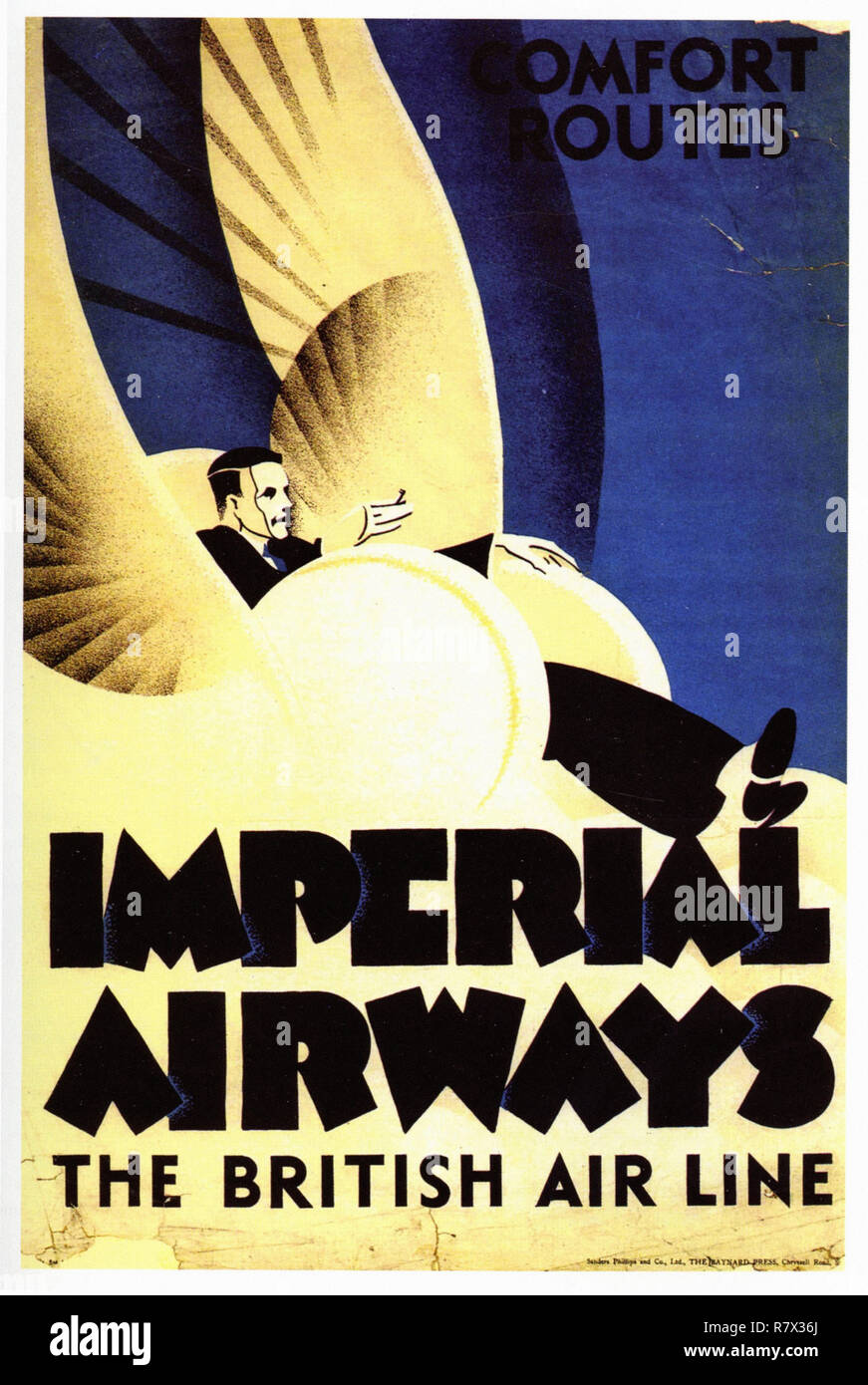 Imperial Airways 2- Vintage Travel Poster Stock Photo - Alamy