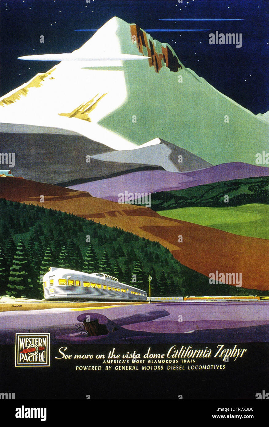The California Zephyr Vista Dome Western Pacific - Vintage Travel ...