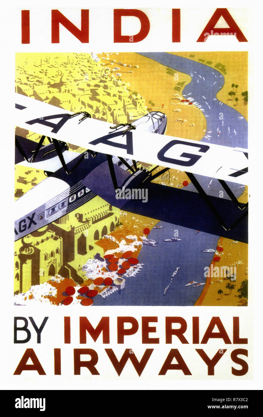 Imperial airways poster hi-res stock photography and images - Alamy