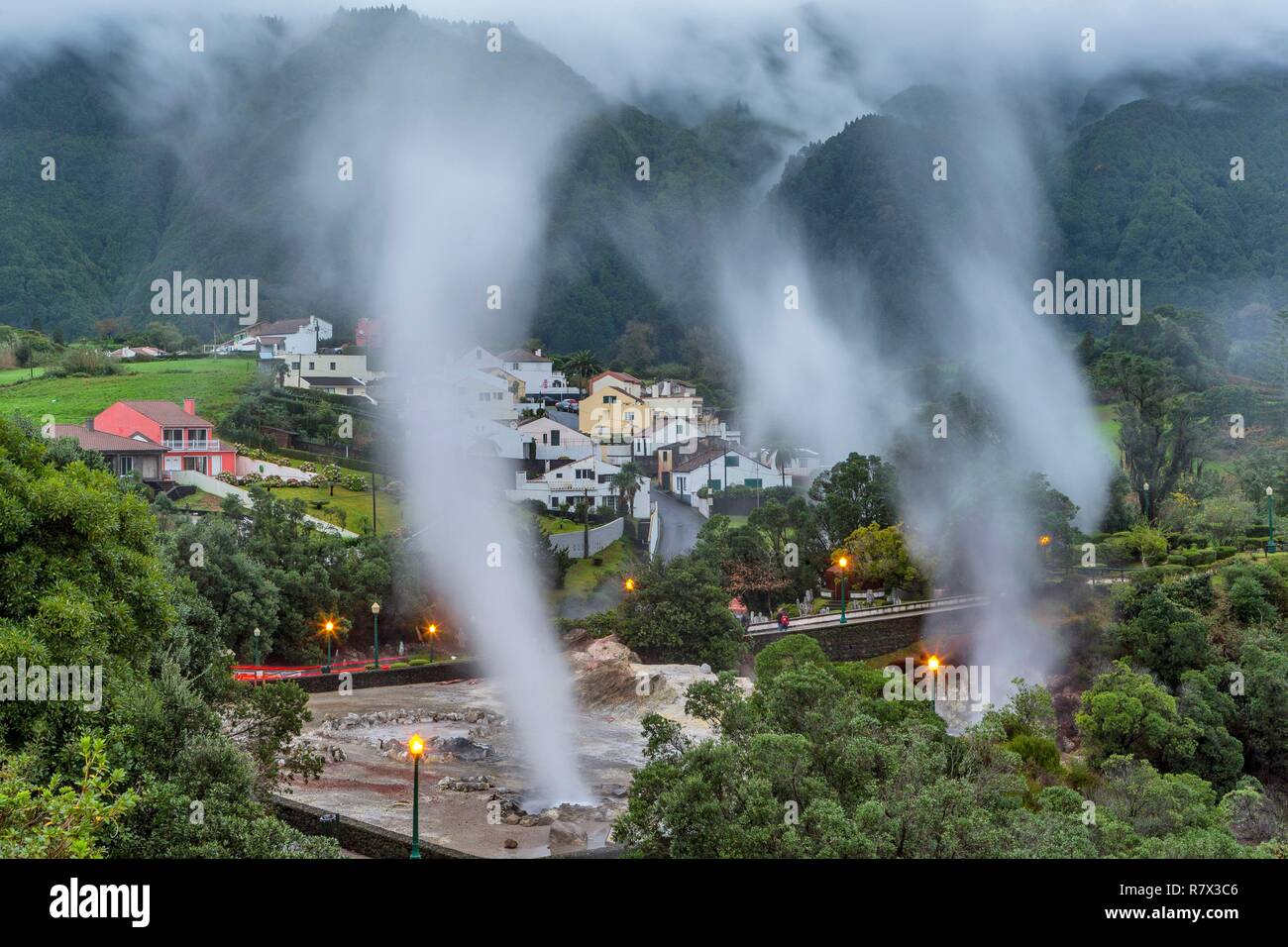 Portugal, Azores Archipelago, Sao Miguel Island, Furnas, active ...