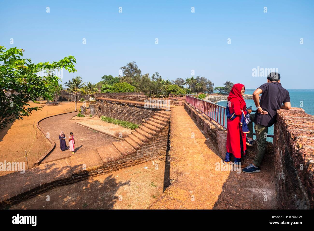 India, state of Kerala, Cannamore or Kannur, Sant Angelo's Fort built ...