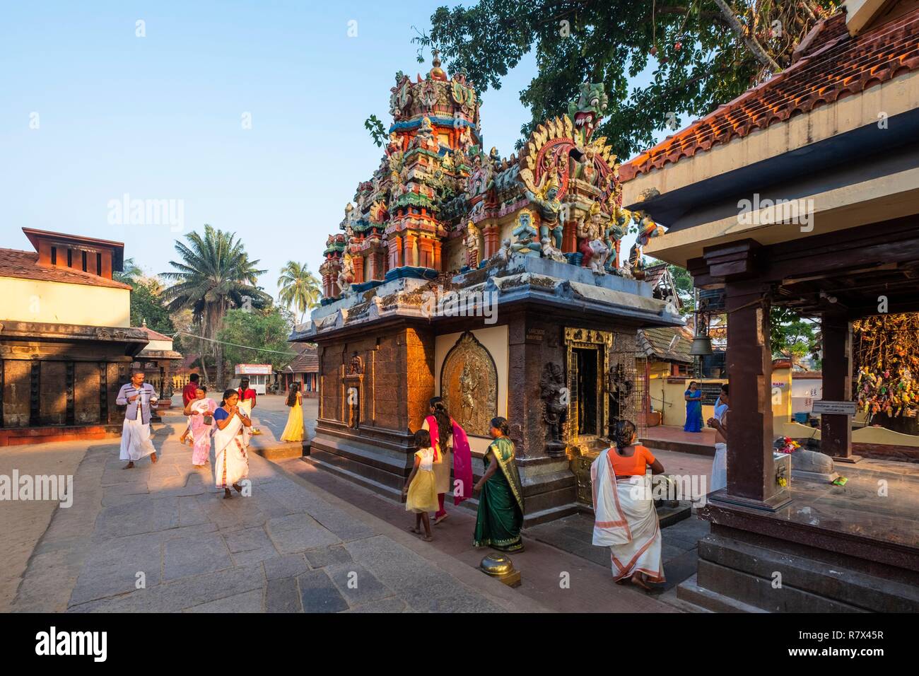 India, state of Kerala, Varkala, Janardana Swami Temple is a 2000 years ...
