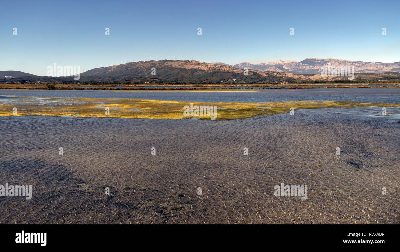 Montenegro - A view at a portion of the Nature Park Solana Ulcinj ...