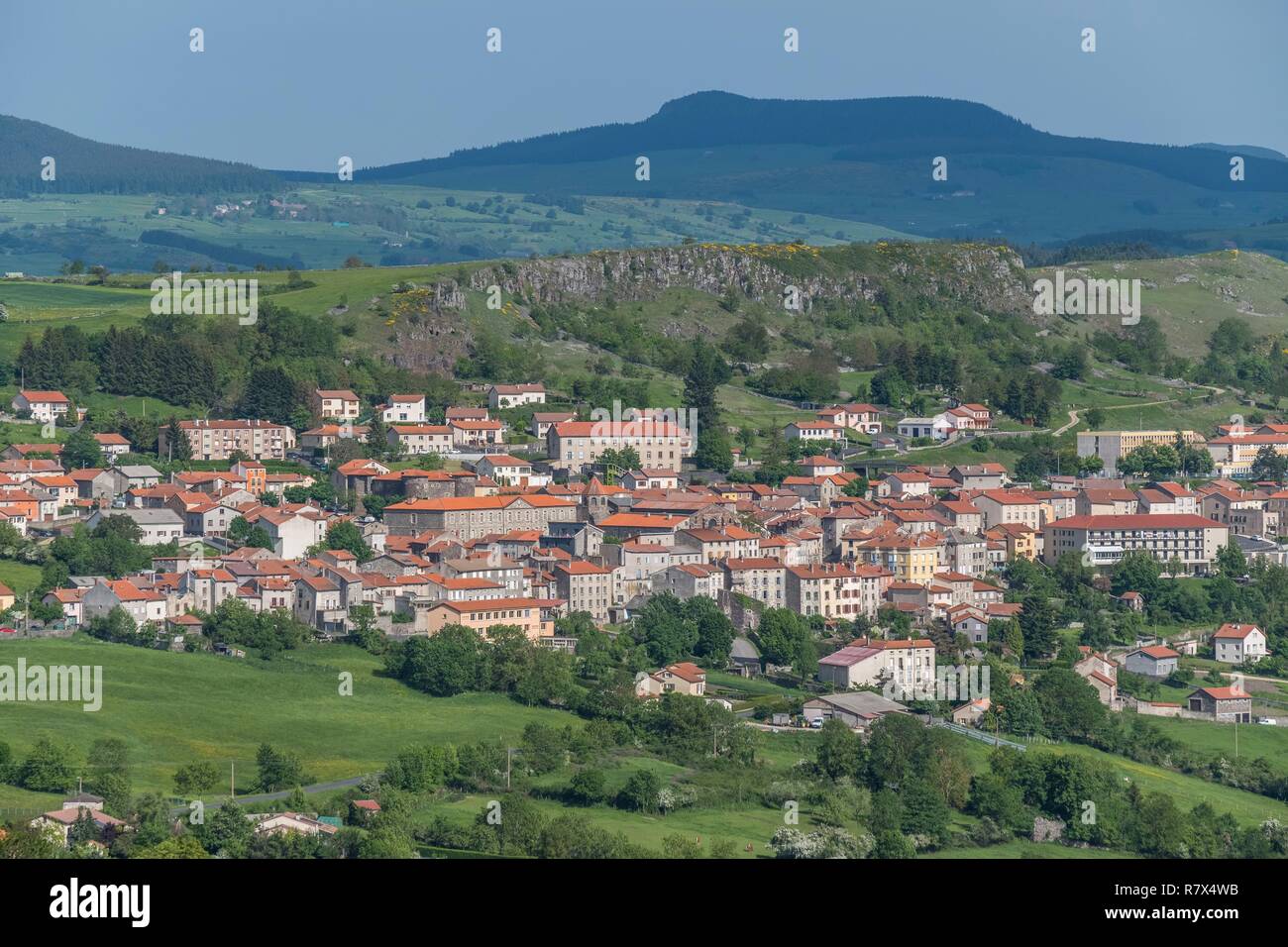 France, Haute Loire, Le Monastier sur Gazeille, Mezenc mount in the ...