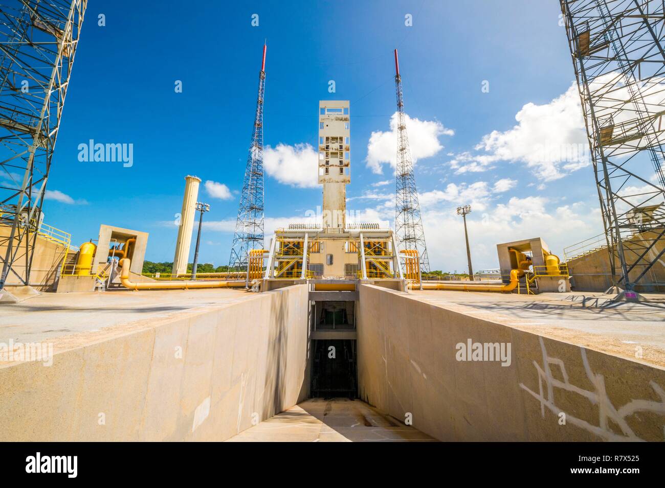 France, French Guiana, Kourou, Guiana Space Center (CSG), launch area ...