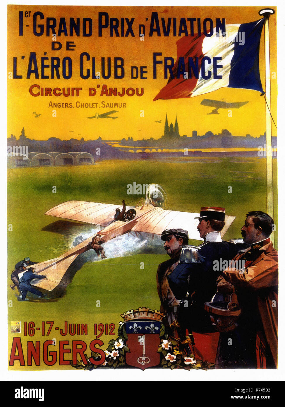 Grand Prize Of Aviation 1912 - Vintage Travel Poster Stock Photo - Alamy